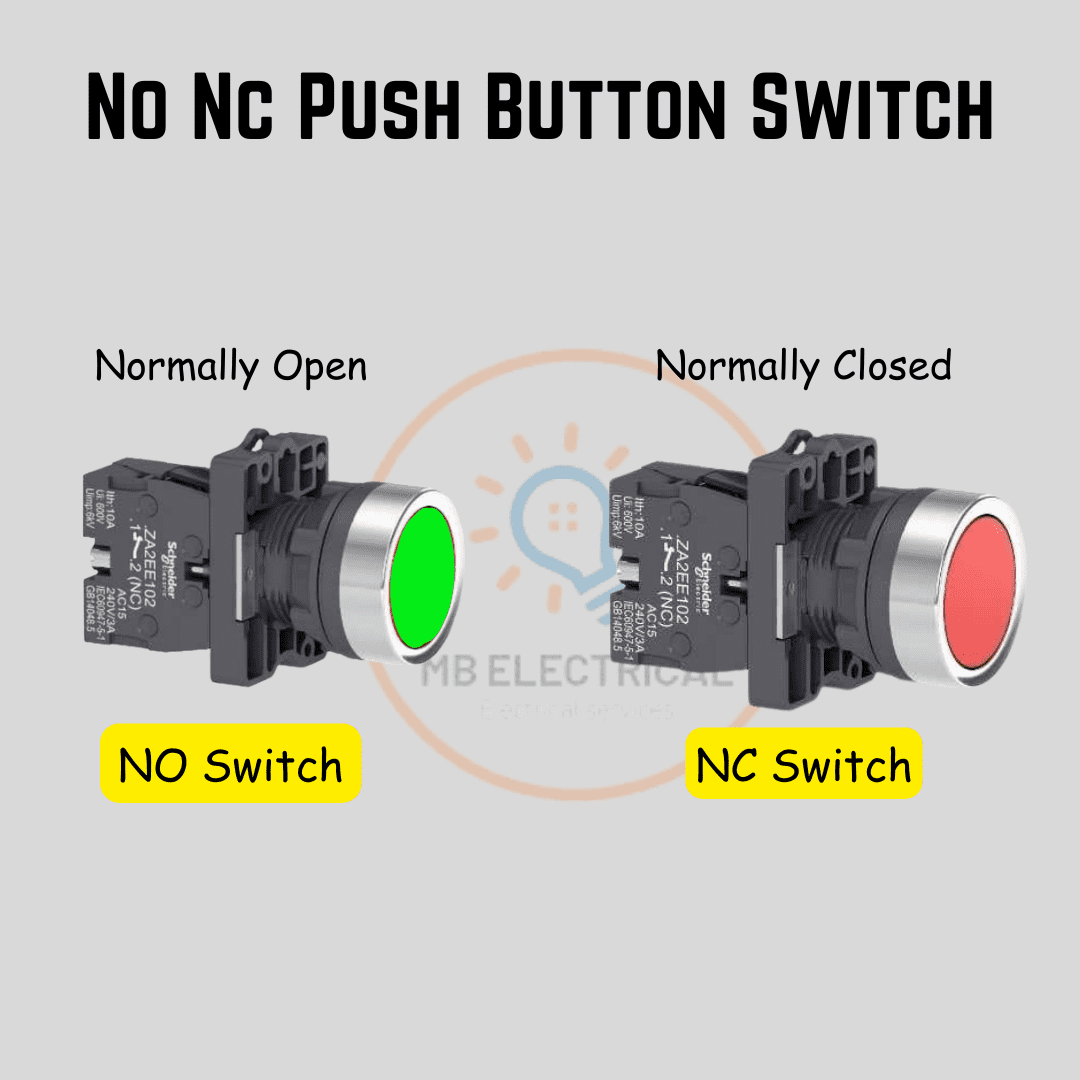 Basic Electrical - No Nc Push Button Switch - NO vs NC
